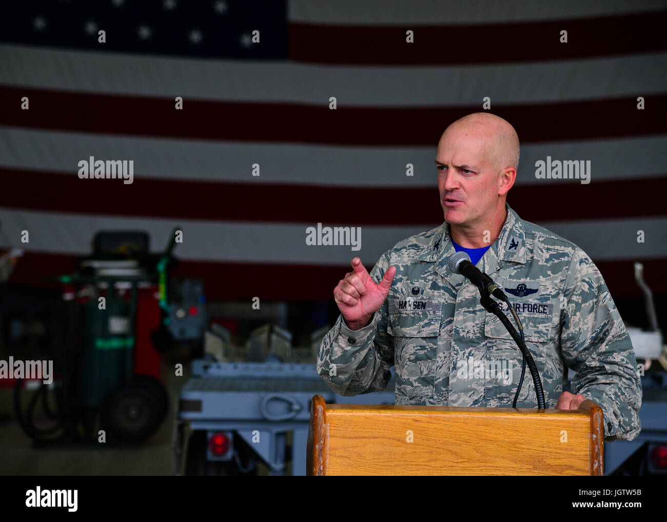 U.S. Air Force Colonel Andrew Hansen, 51st Fighter Wing commander ...