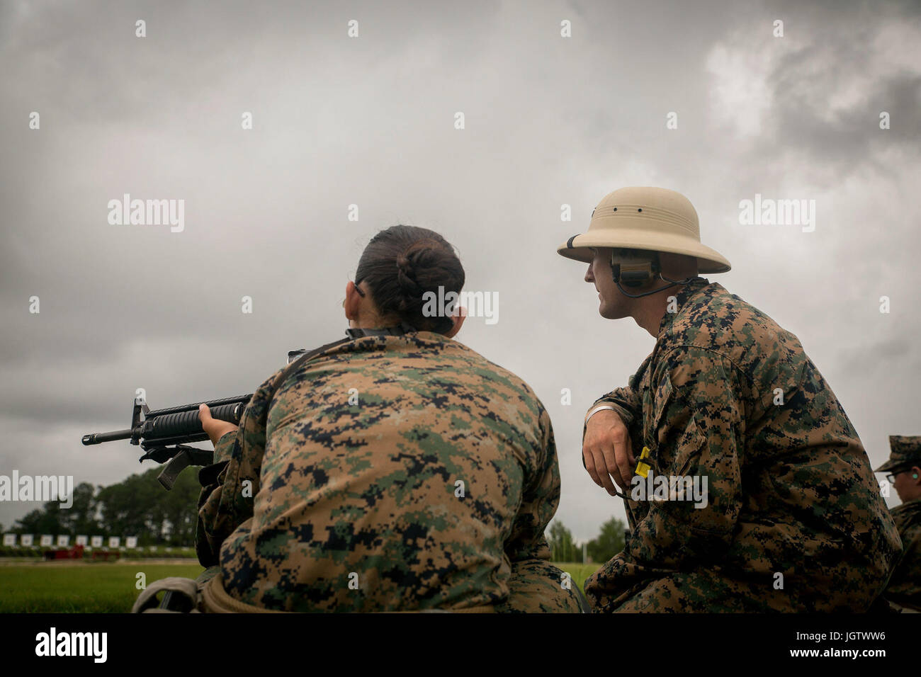 U.S. Marine Corps Sgt. Adam M. Gozelanczyk, marksmanship coach with ...