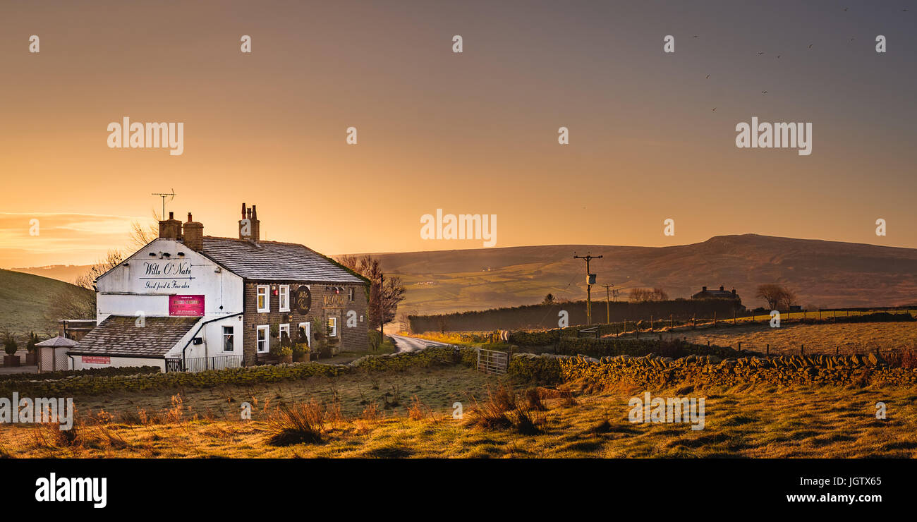 Country pub at sunrise Stock Photo - Alamy