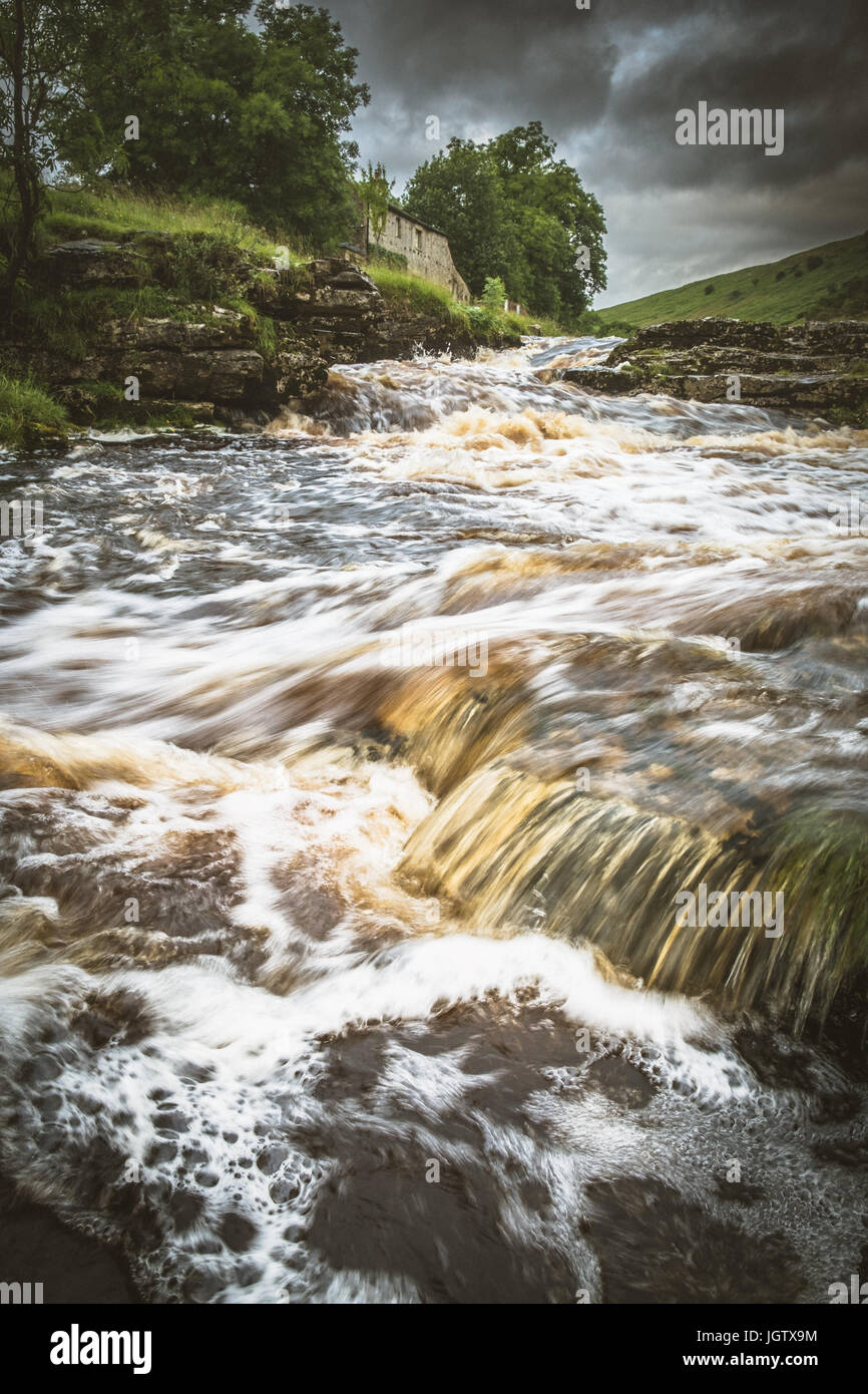 Flooded stream, Yorkshire Dales Stock Photo - Alamy