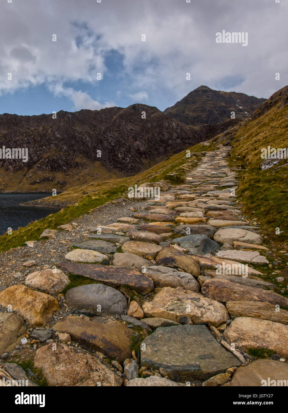 Snowdonia miners path Stock Photo - Alamy