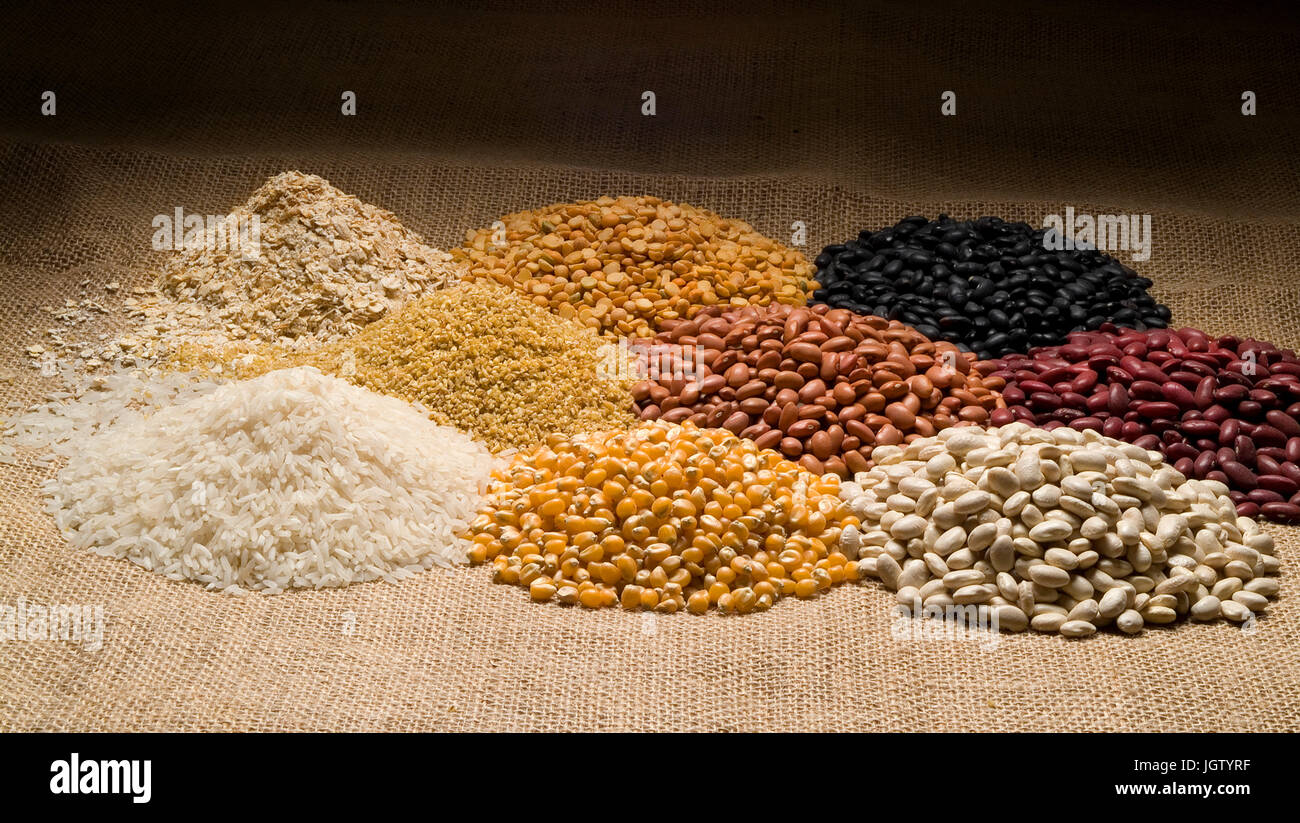 Grains and rice Stock Photo - Alamy