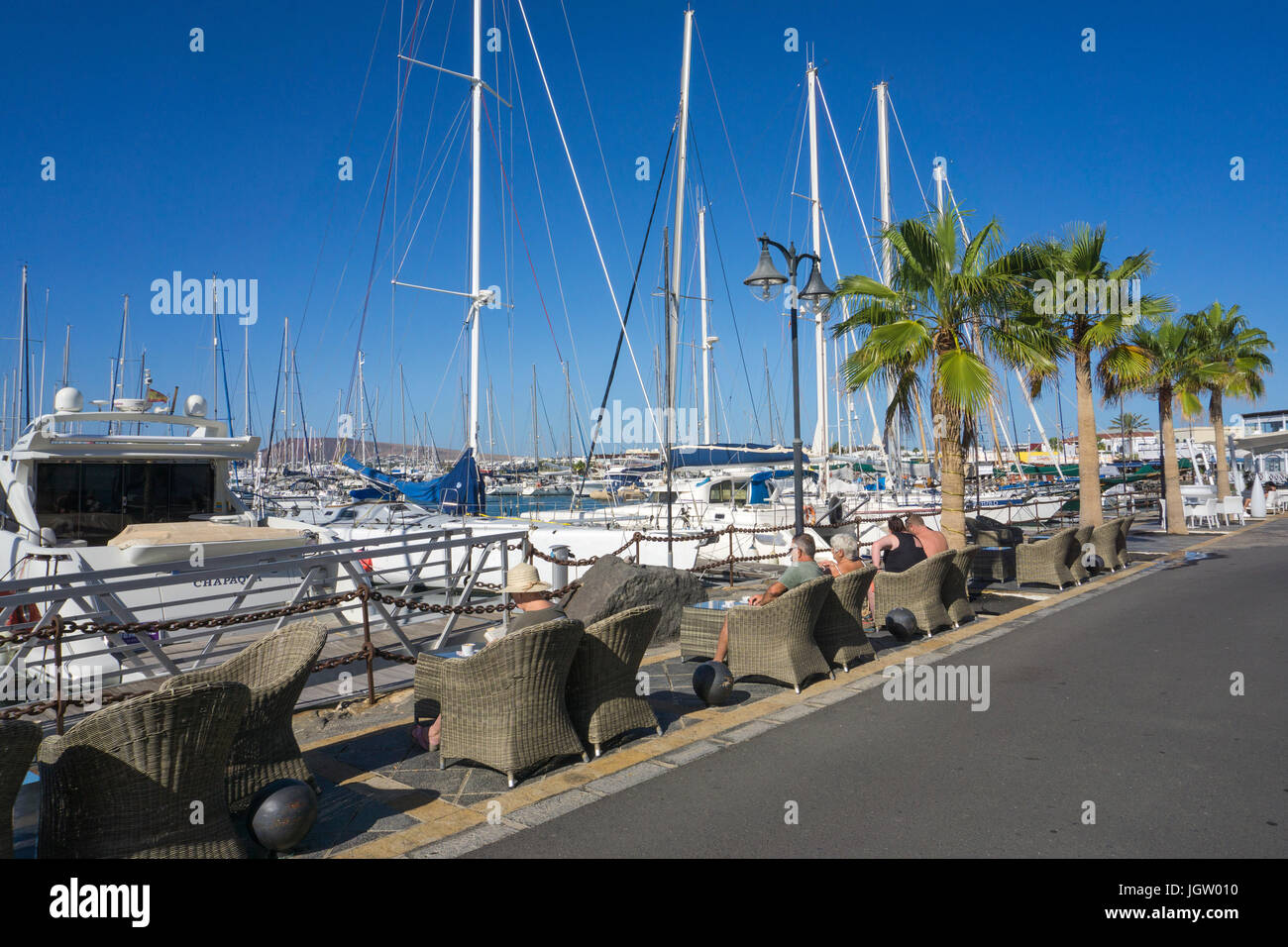 Marina Rubicon at Playa Blanca, Lanzarote island, Canary islands, Spain ...
