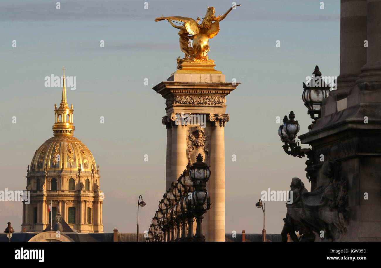 The famous Alexandre III bridge , Paris, France Stock Photo - Alamy