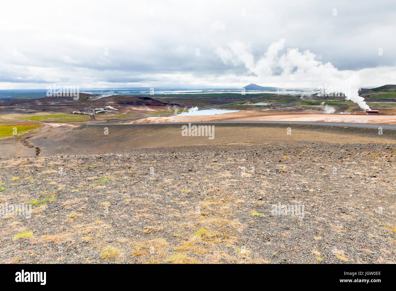 Krafla area starts close to Lake Mývatn Stock Photo - Alamy
