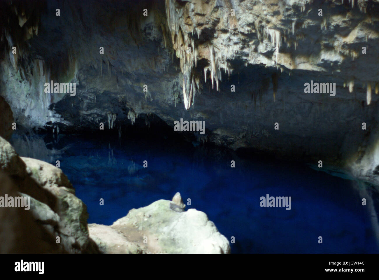 Grotto of the Lake Blue, Bonito, Mato Grosso do Sul, Brazil Stock Photo ...