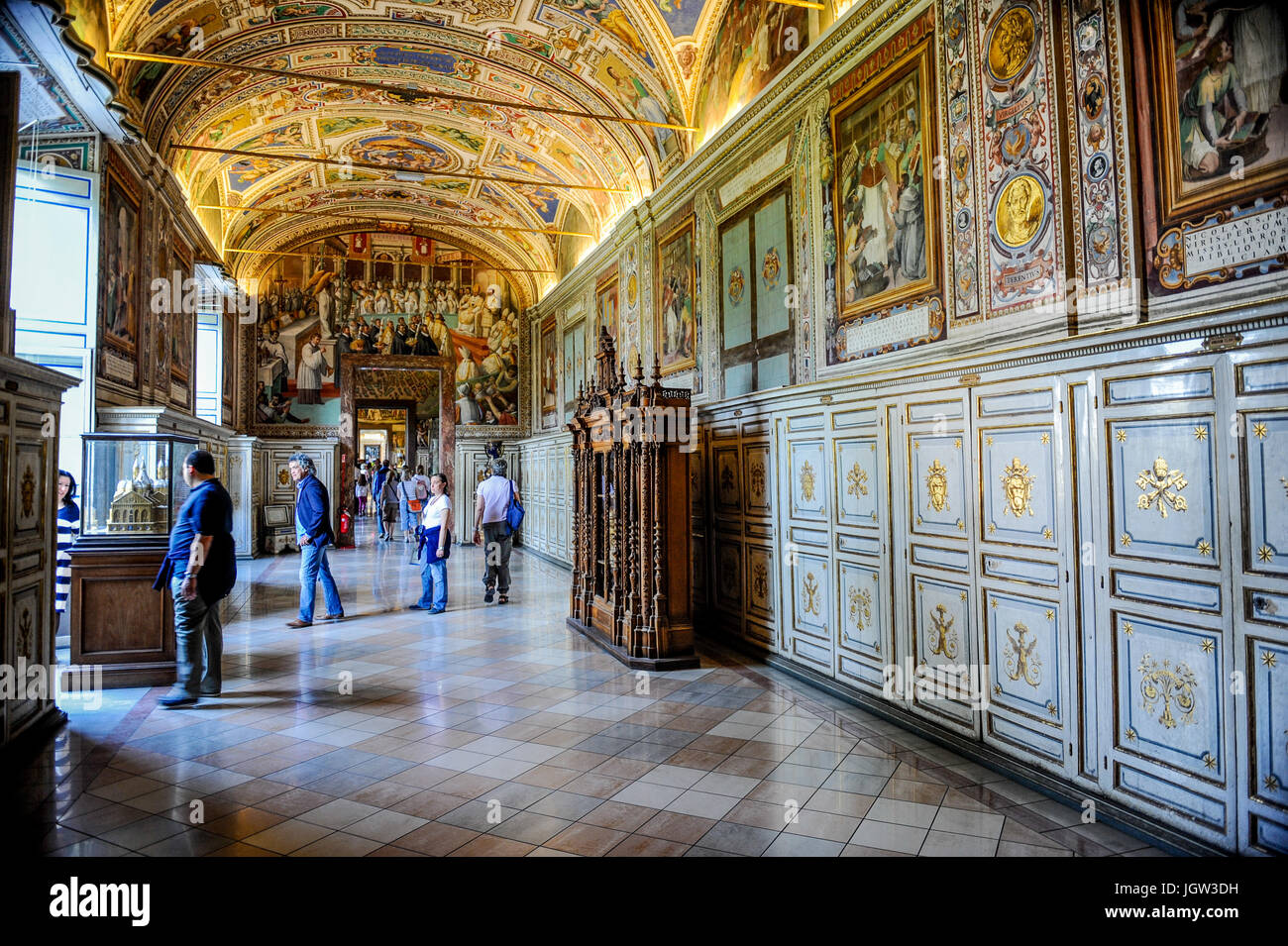 Gallery of Maps in the Vatican Museums, Rome Italy Stock Photo - Alamy