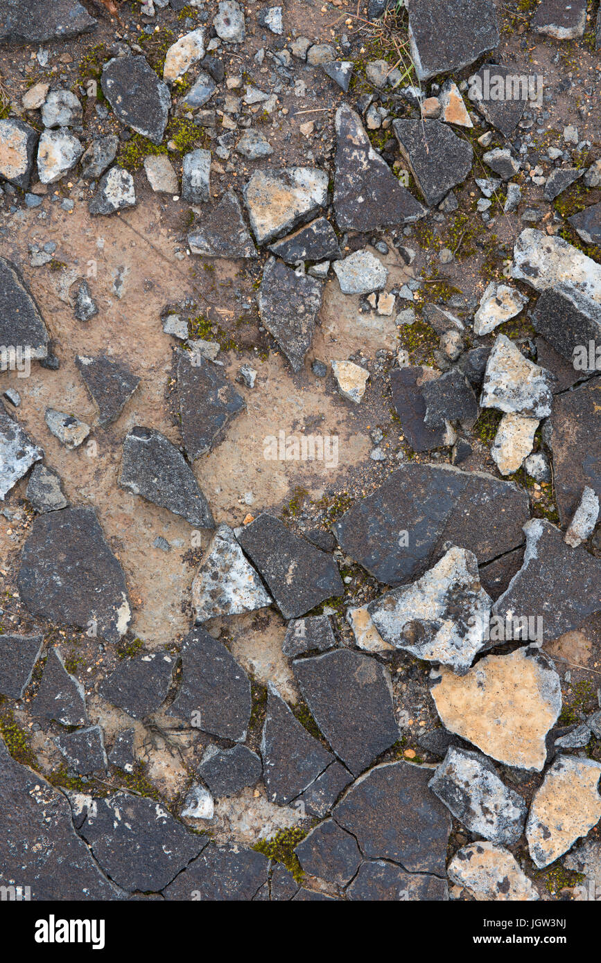 Cracked mud texture from geothermal gas on the ground Stock Photo - Alamy