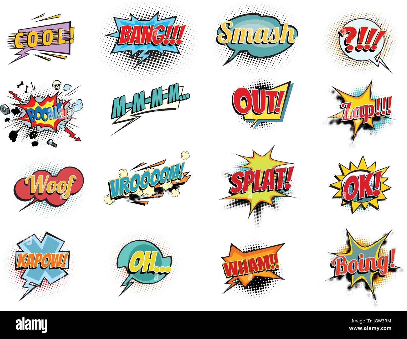 Set collection comic phrases words Stock Vector Image & Art - Alamy