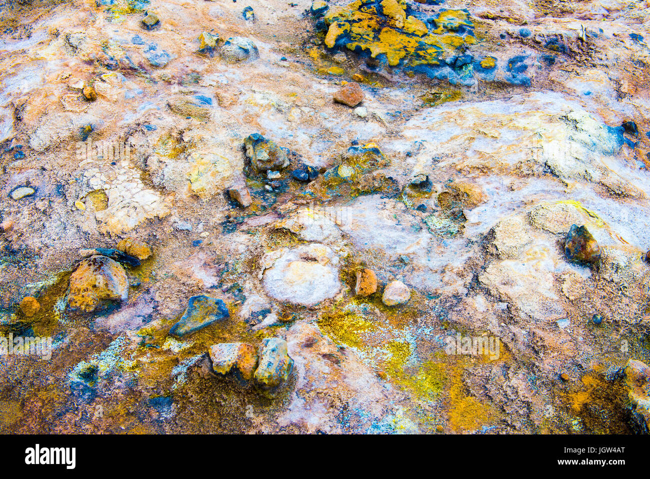 Cracked mud texture from geothermal gas on the ground Stock Photo - Alamy