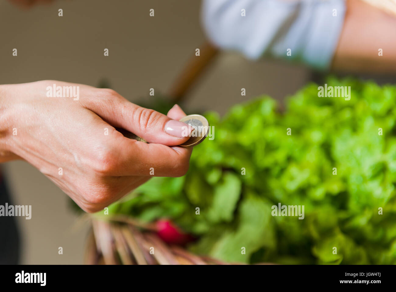 Woman vegetables supermarket euro hi-res stock photography and images ...