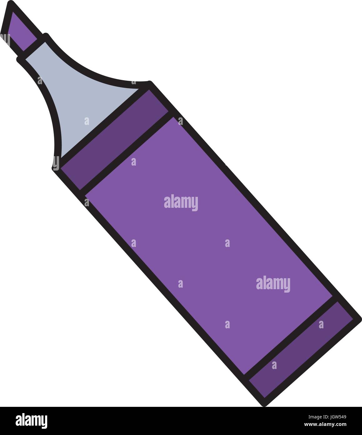 highlighter pen icon over white background vector illustration Stock ...