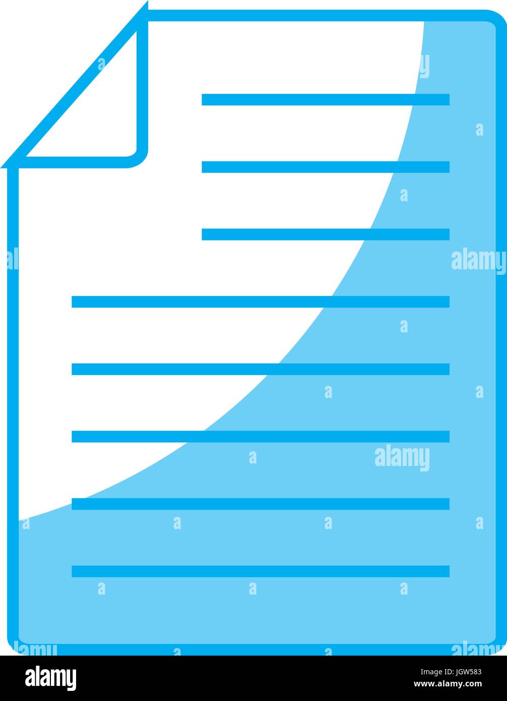 document page icon over white background vector illustration Stock ...