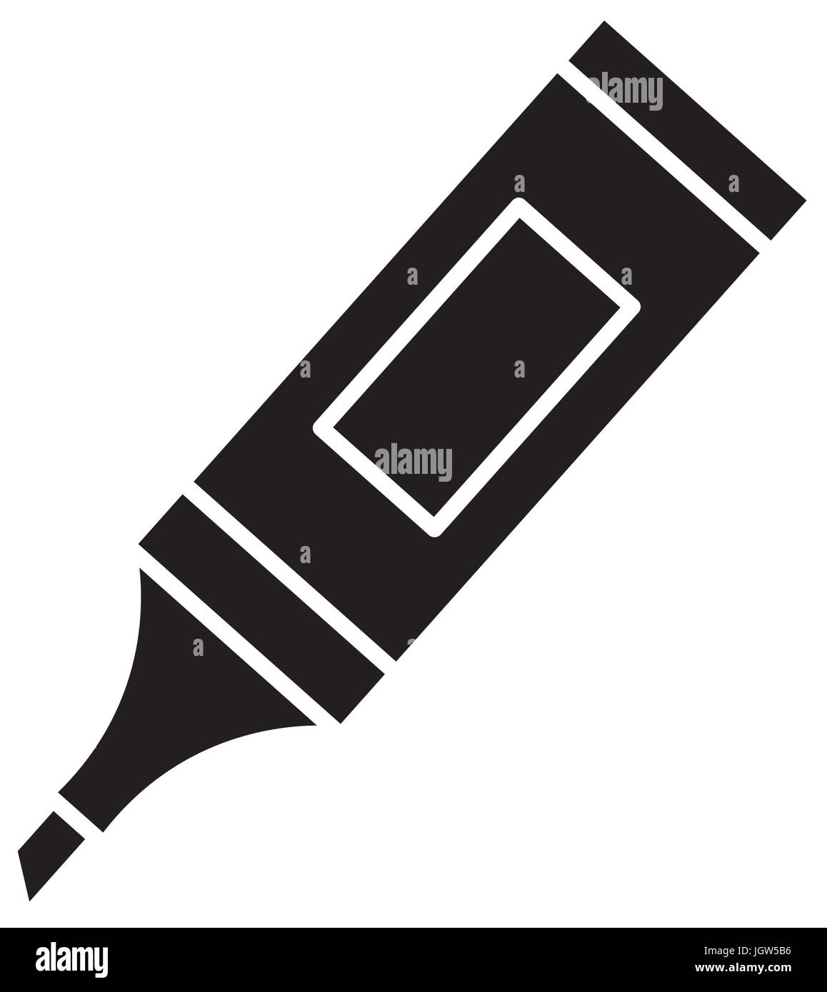 highlighter pen icon over white background vector illustration Stock ...