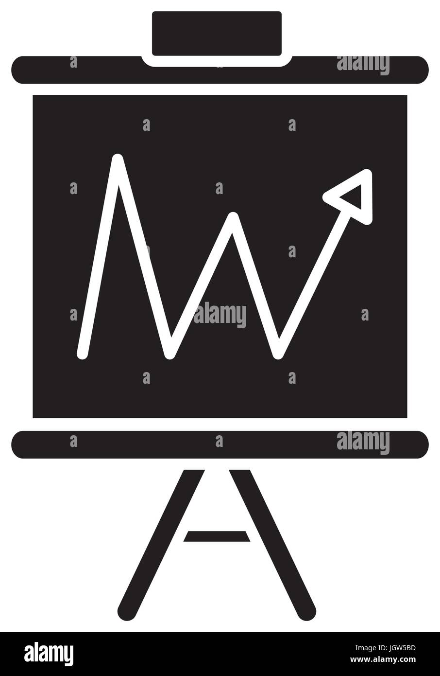 financial chart icon icon over white background vector illustration ...