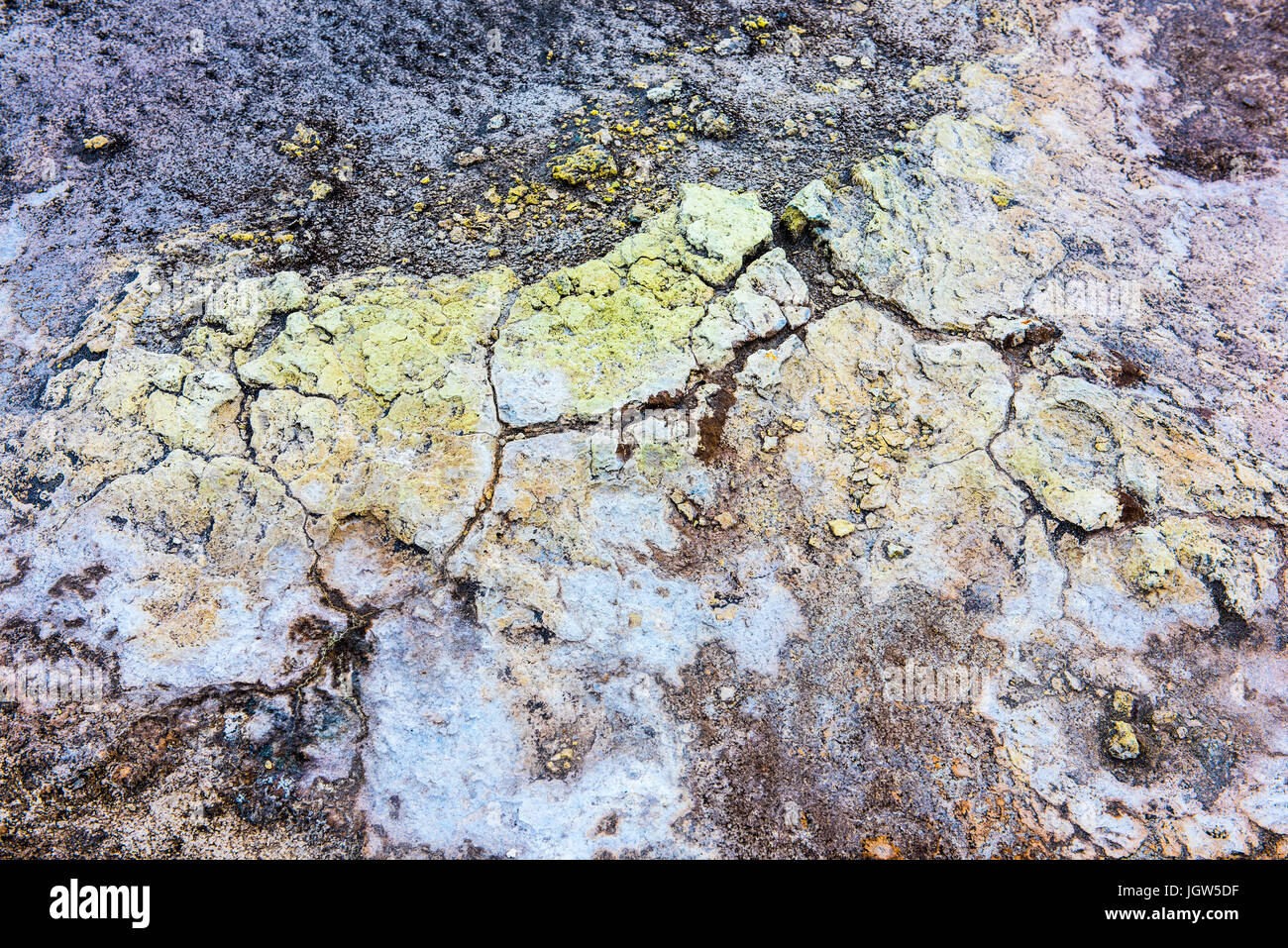 Cracked mud texture from geothermal gas on the ground Stock Photo - Alamy