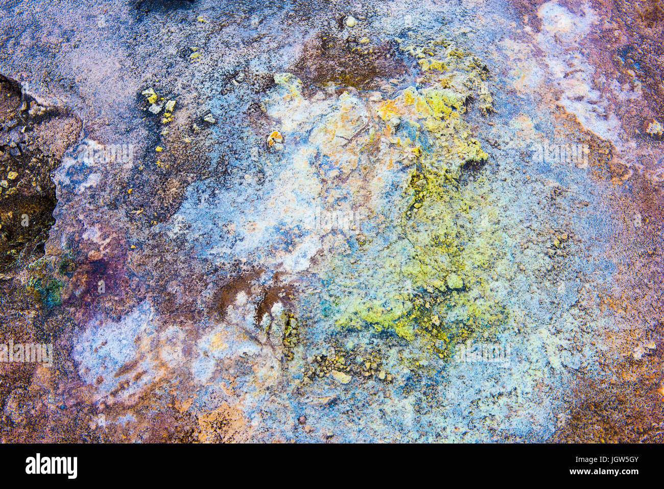 Cracked mud texture from geothermal gas on the ground Stock Photo - Alamy