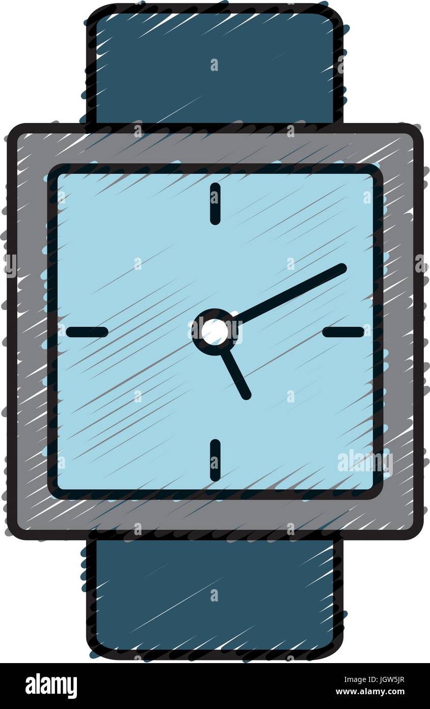 watch icon over white background vector illustration Stock Vector Image ...