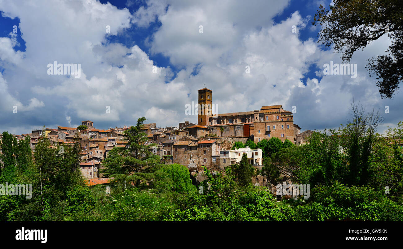 Panoramic view of the ancient medieval city of Sutri, near Rome Stock ...