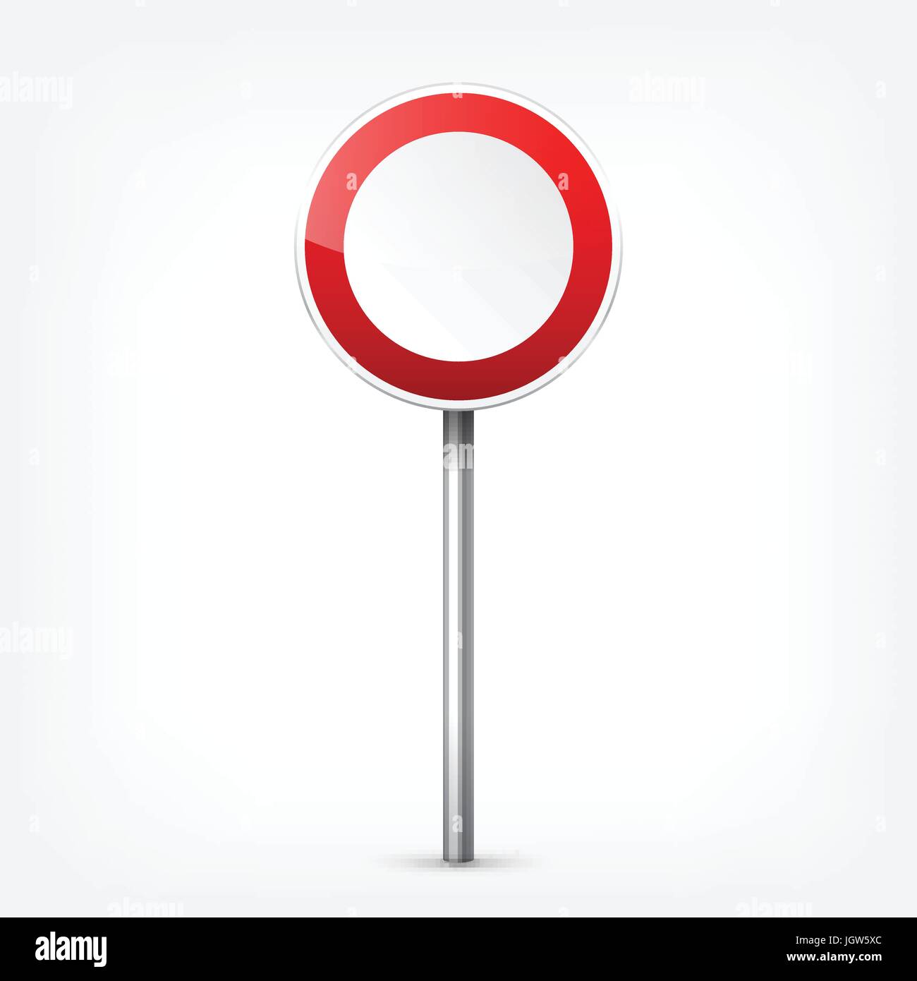 Road red signs collection isolated on white background. Road traffic ...