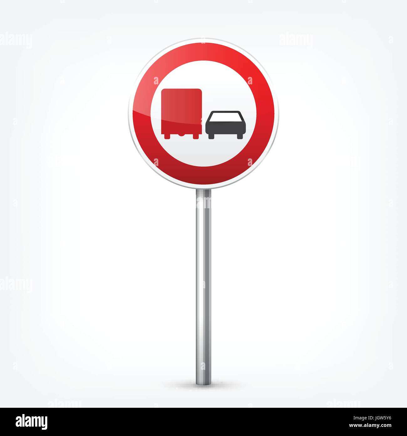 Road red signs collection isolated on white background. Road traffic ...