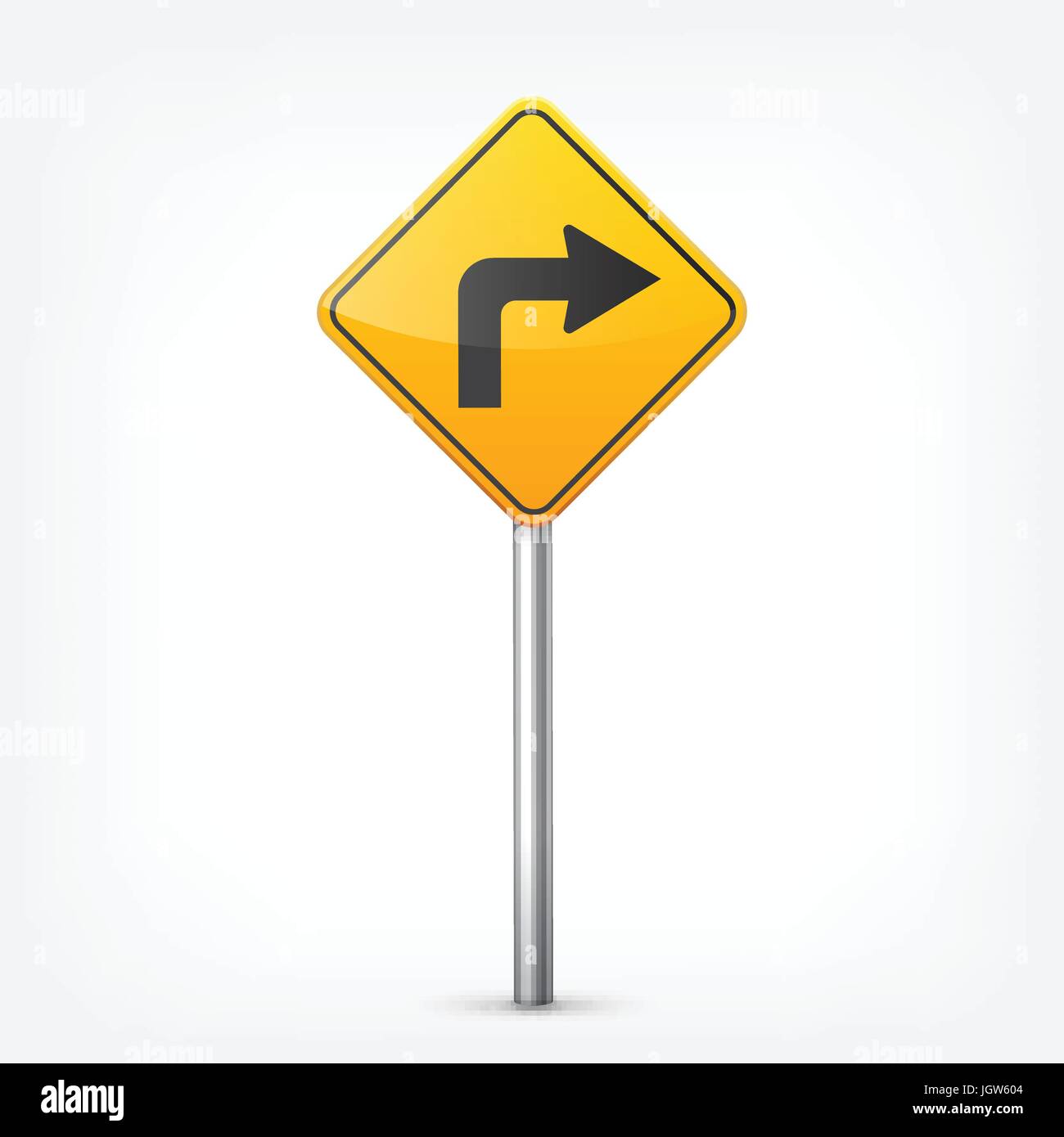 Road yellow signs collection isolated on white background. Road traffic ...