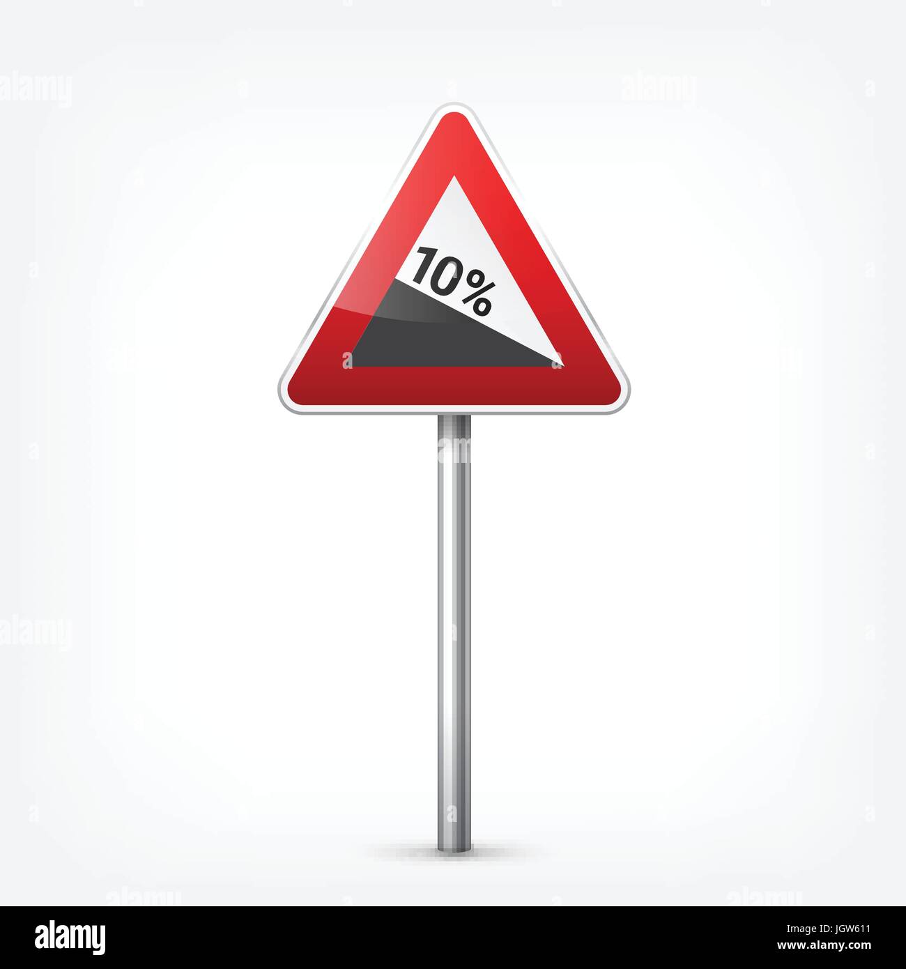 Road red signs collection isolated on white background. Road traffic ...