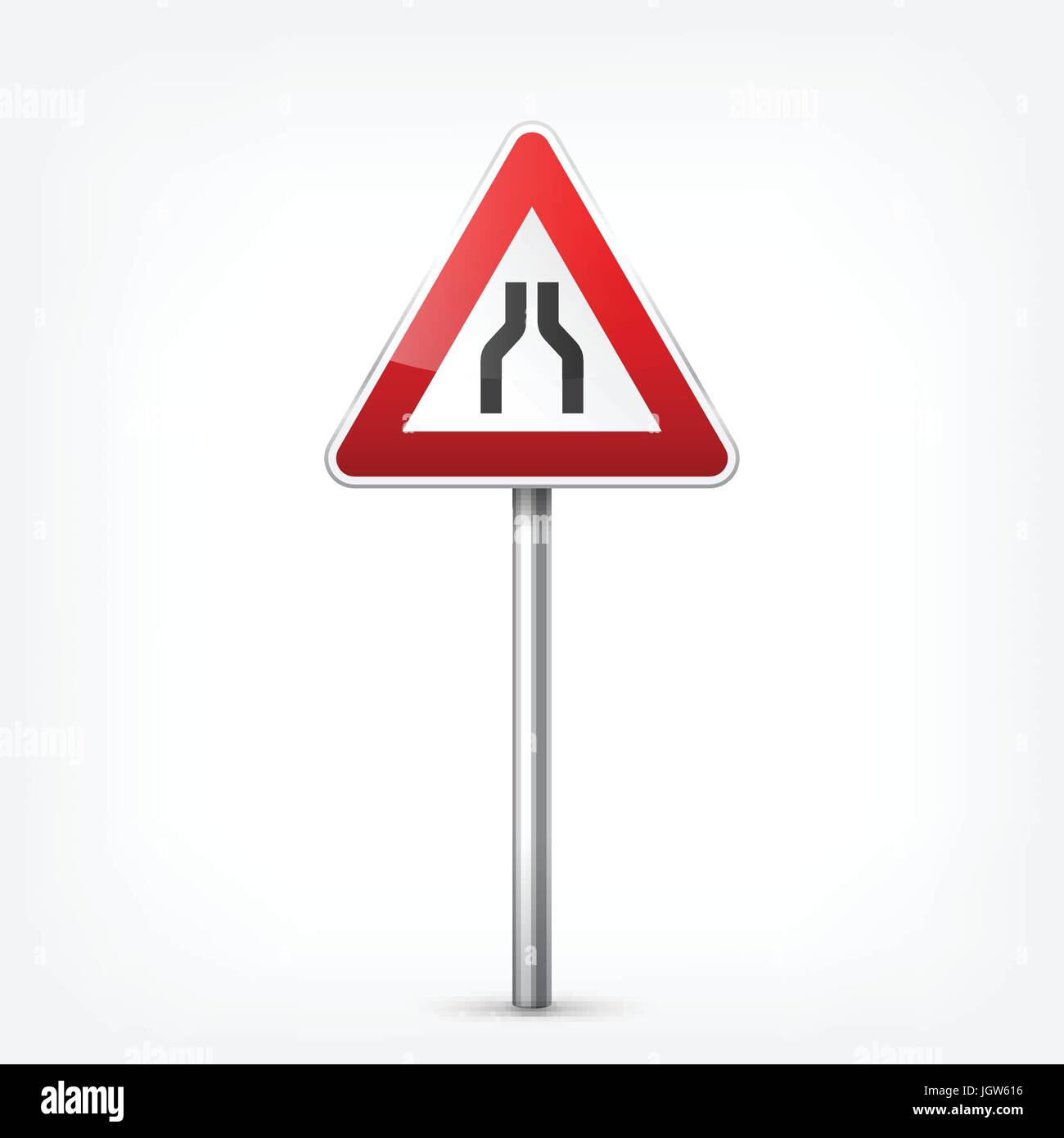 Road red signs collection isolated on white background. Road traffic ...
