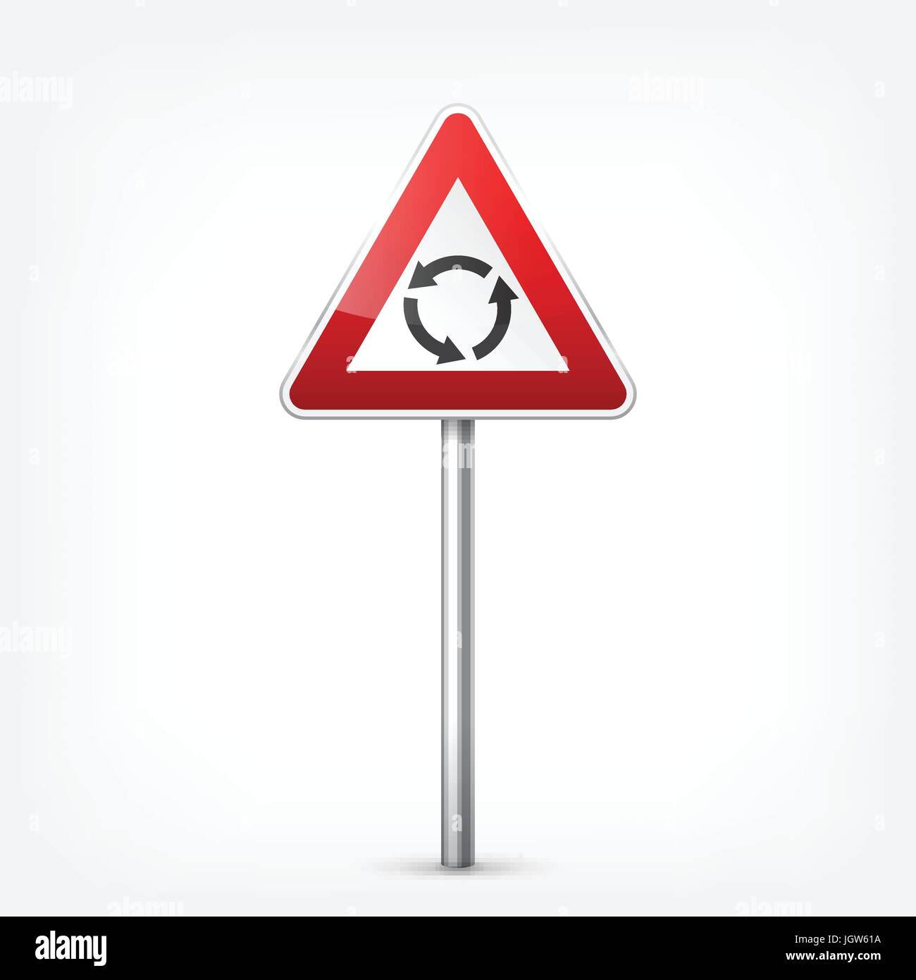 Road red signs collection isolated on white background. Road traffic ...
