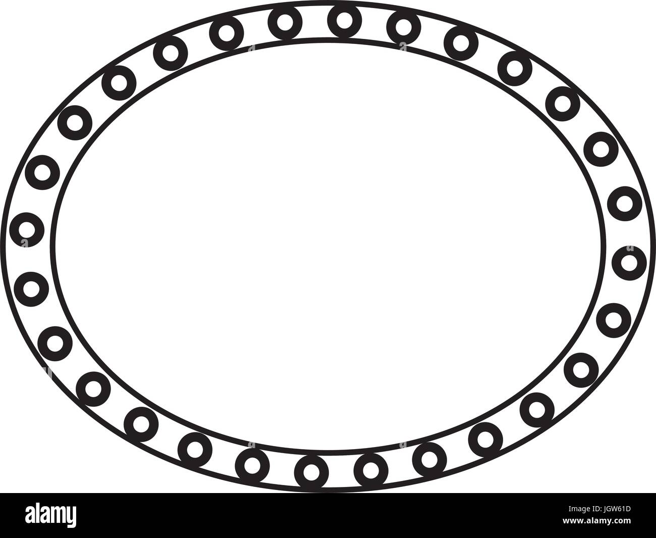 retro frame with decorative circles over white background vector ...