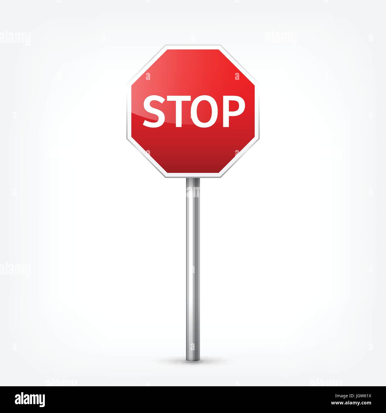 Road red signs collection isolated on white background. Road traffic ...