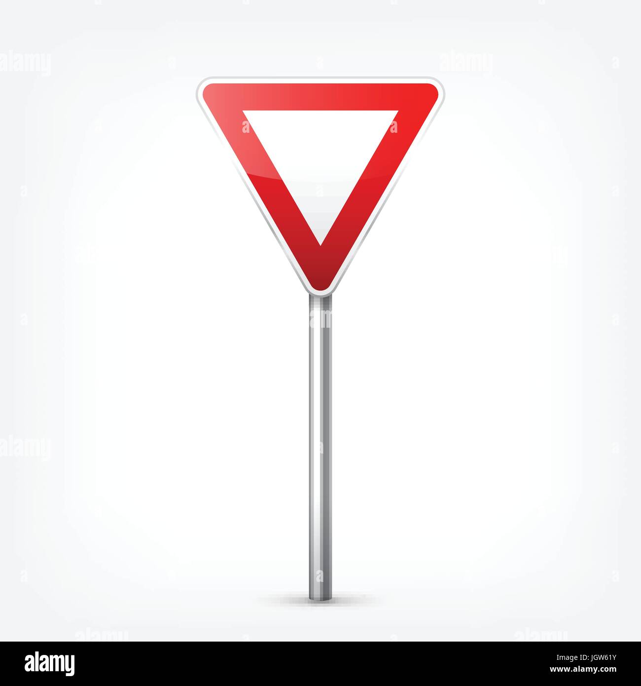 Road red signs collection isolated on white background. Road traffic ...