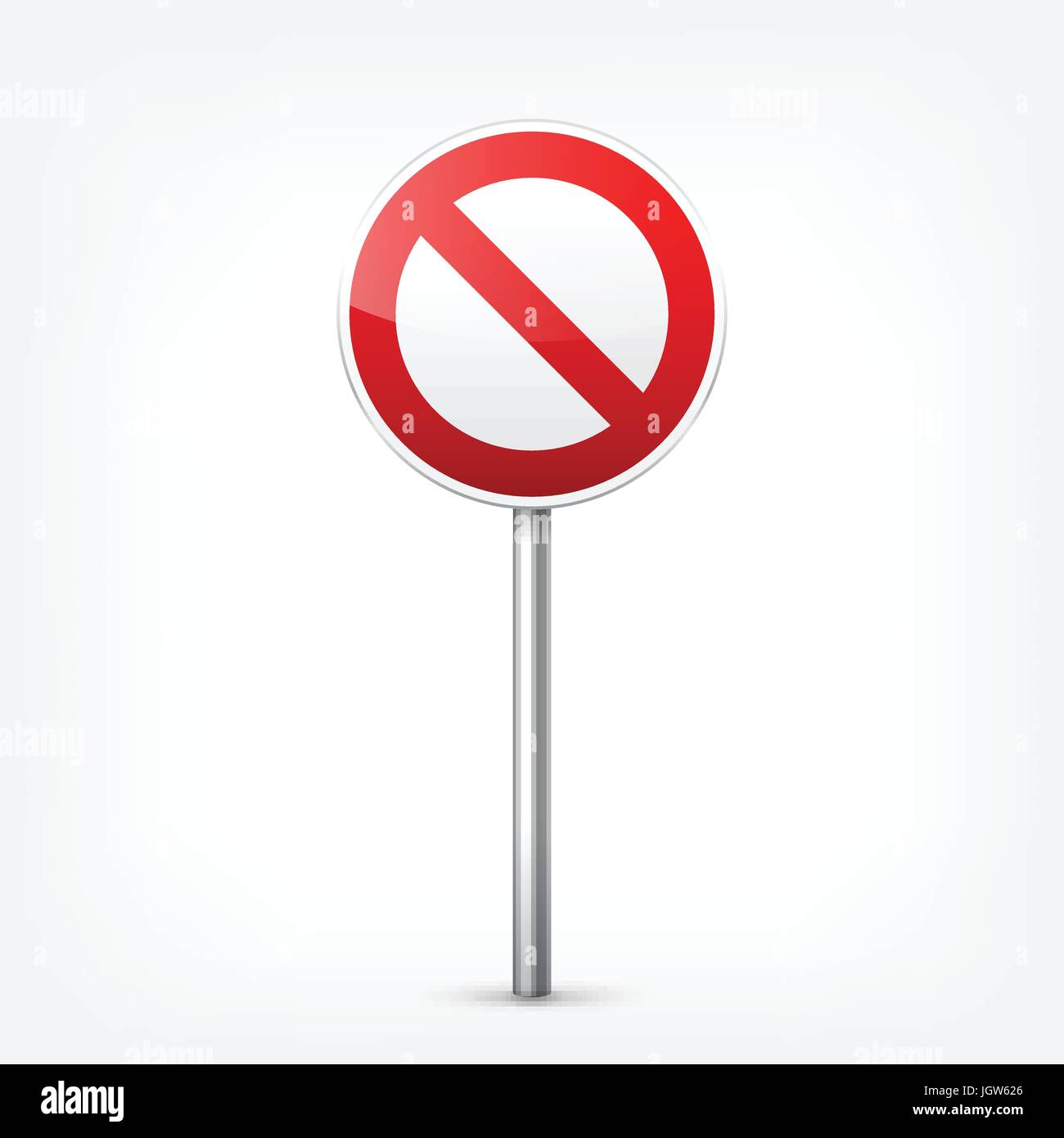 Road red signs collection isolated on white background. Road traffic ...