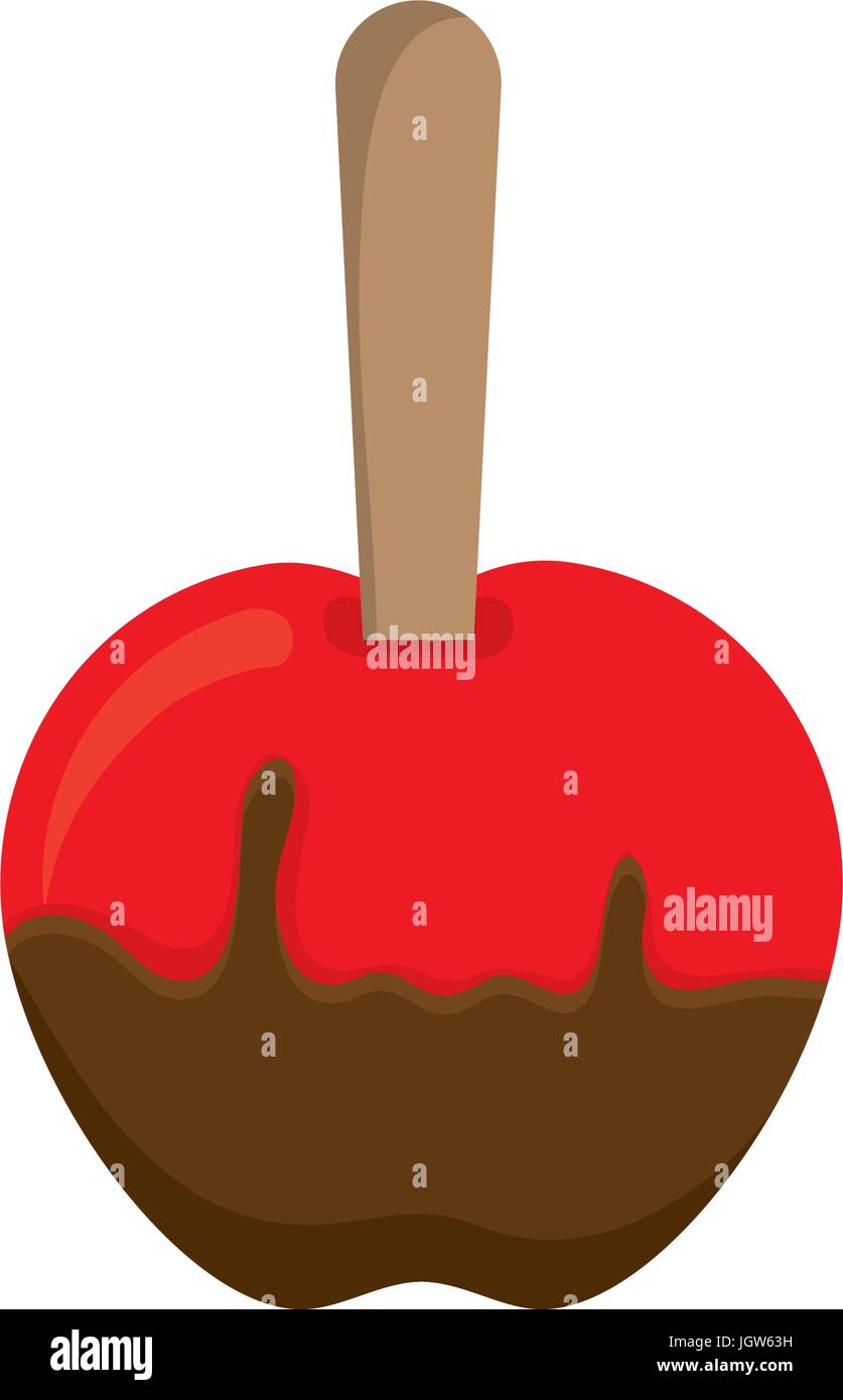 sweet apple fruit icon over white background vector illustration Stock ...