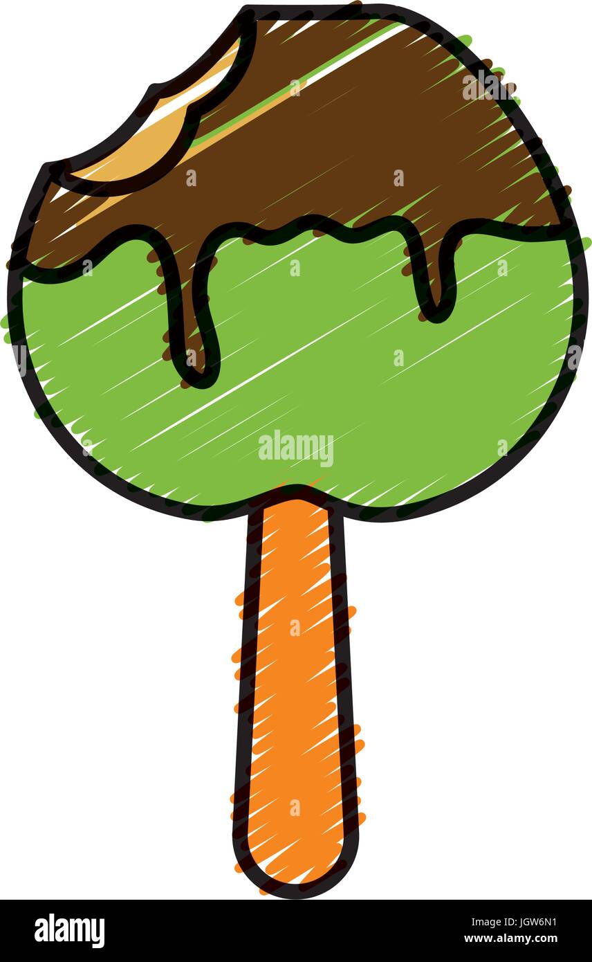 sweet apple fruit icon over white background vector illustration Stock ...