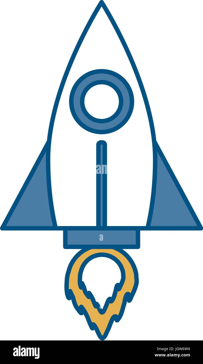 space rocket icon over white background vector illustration Stock ...