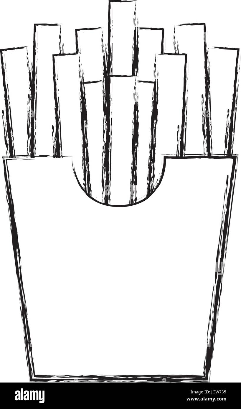 french fries box icon over white background vector illustration Stock ...