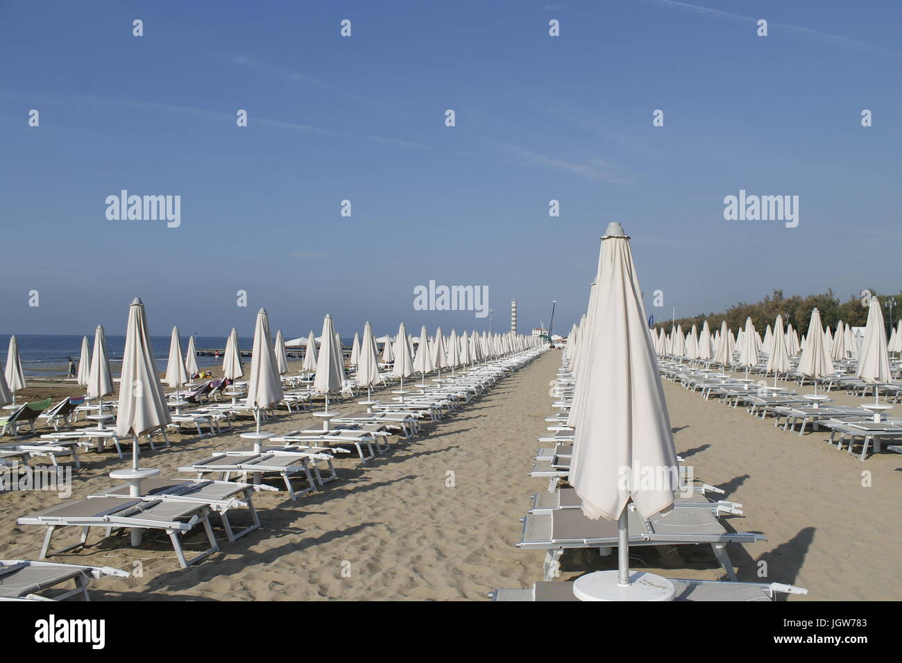 Jesolo beach on the Adriatic sea in Italy Stock Photo - Alamy
