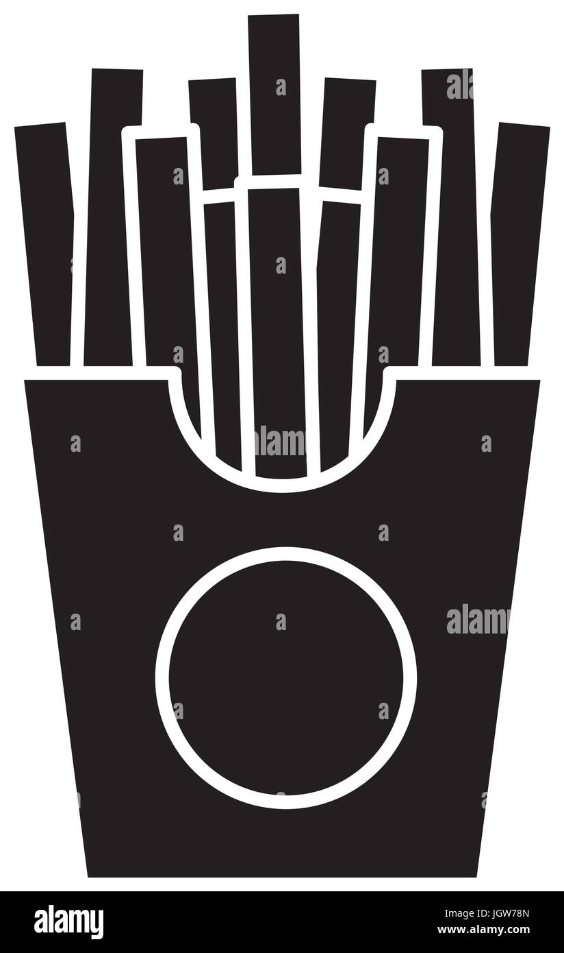 french fries box icon over white background vector illustration Stock ...