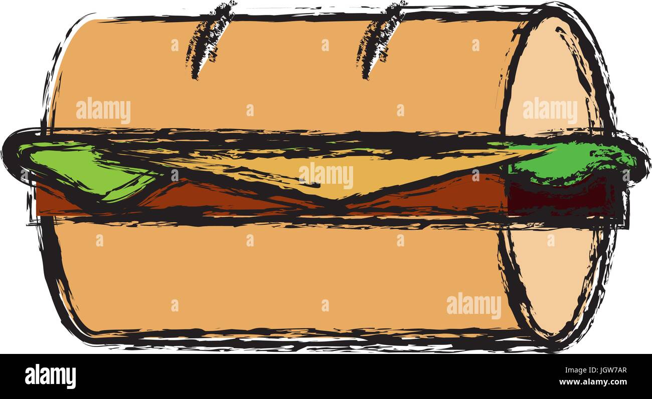 sandwich icon over white background colorful design vector illustration ...