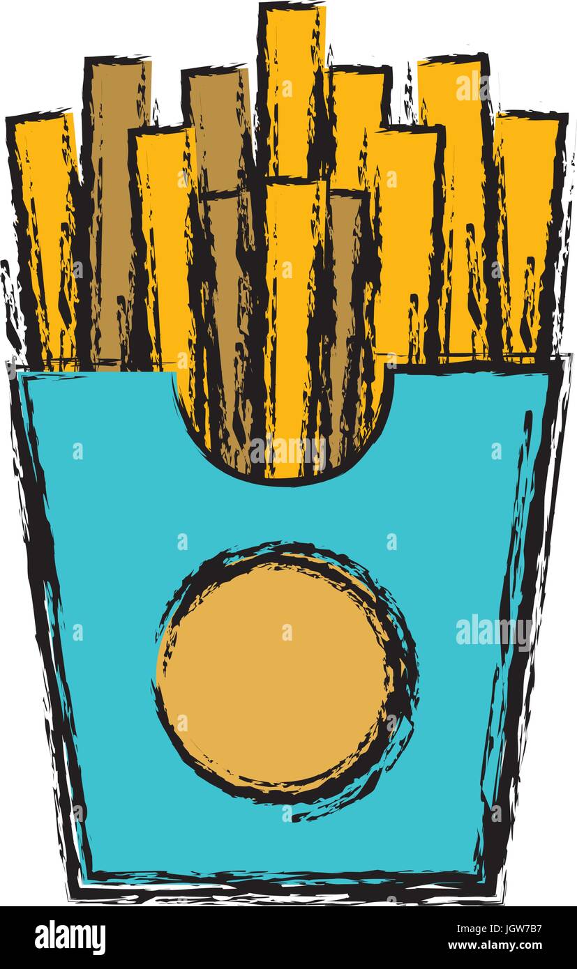 french fries box icon over white background vector illustration Stock ...