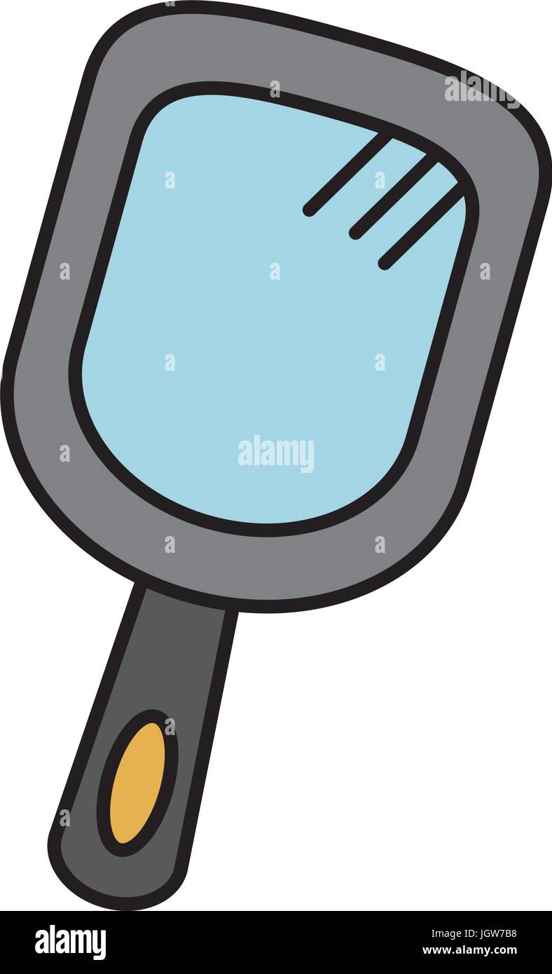 hand mirror icon over white background vector illustration Stock Vector ...