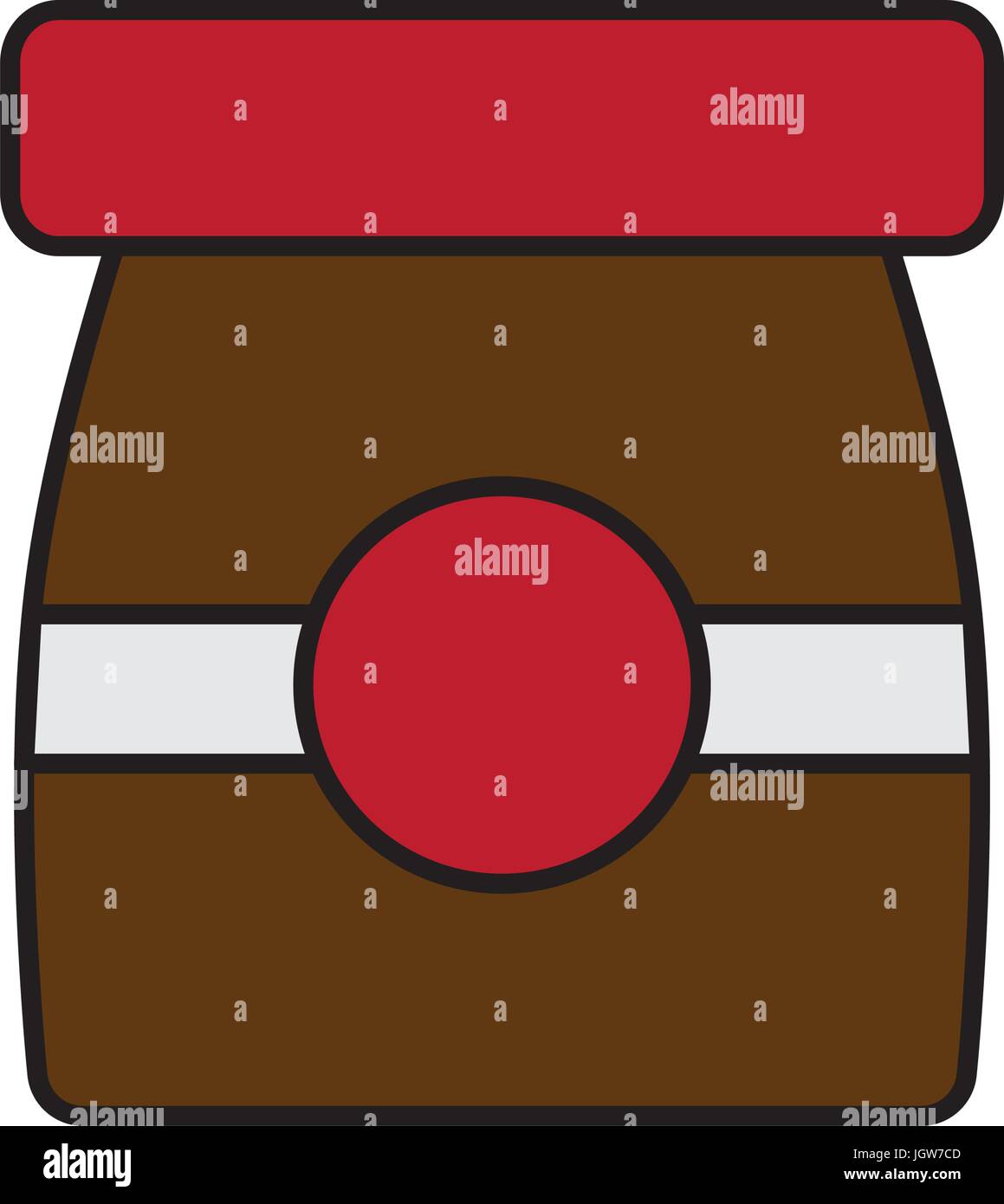 marmalade bottle icon over white background vector illustration Stock ...