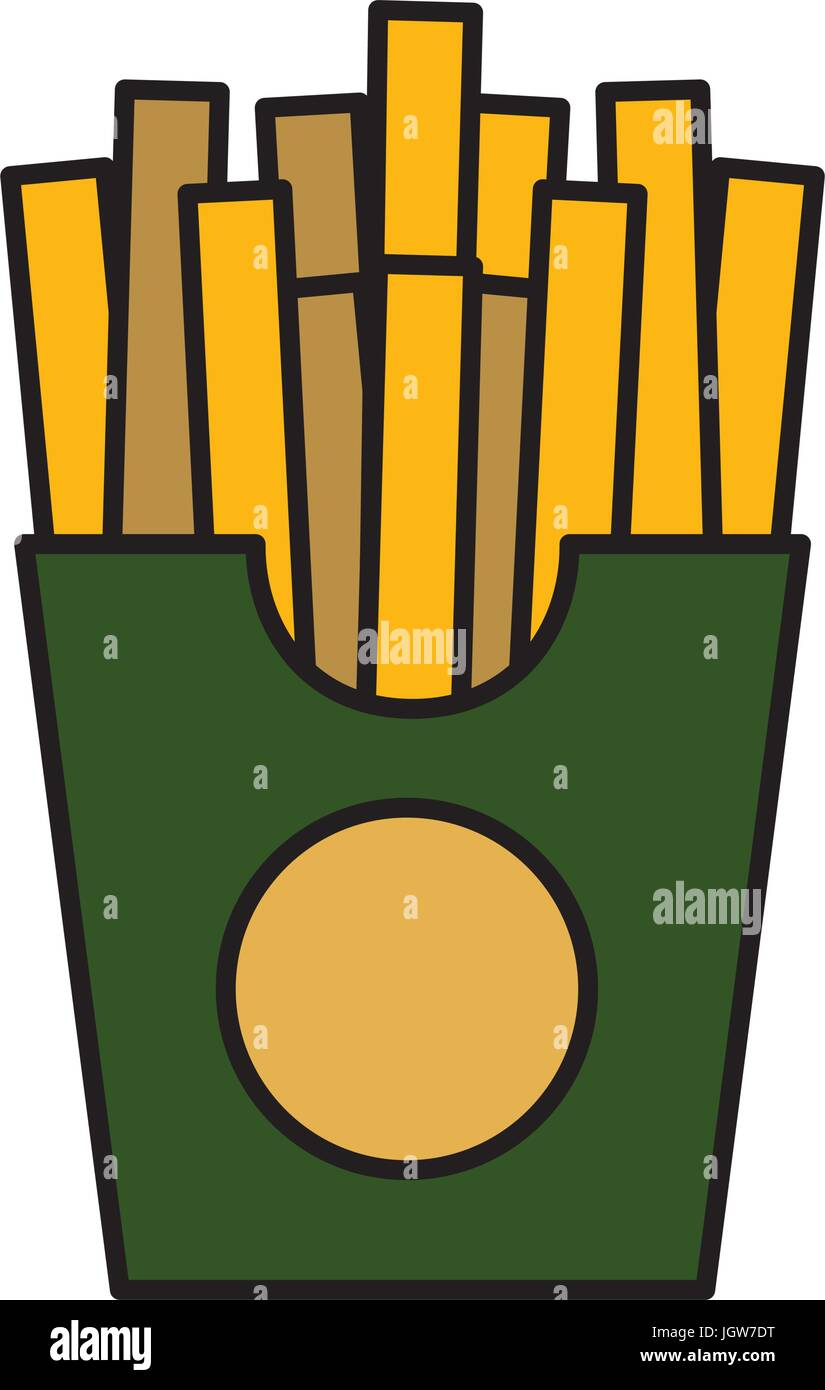 french fries box icon over white background vector illustration Stock ...