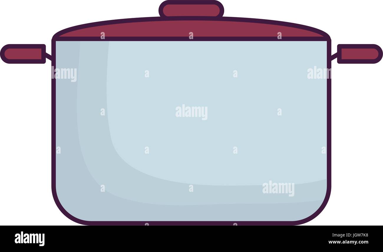 cooking pot icon over white background vector illustration Stock Vector ...