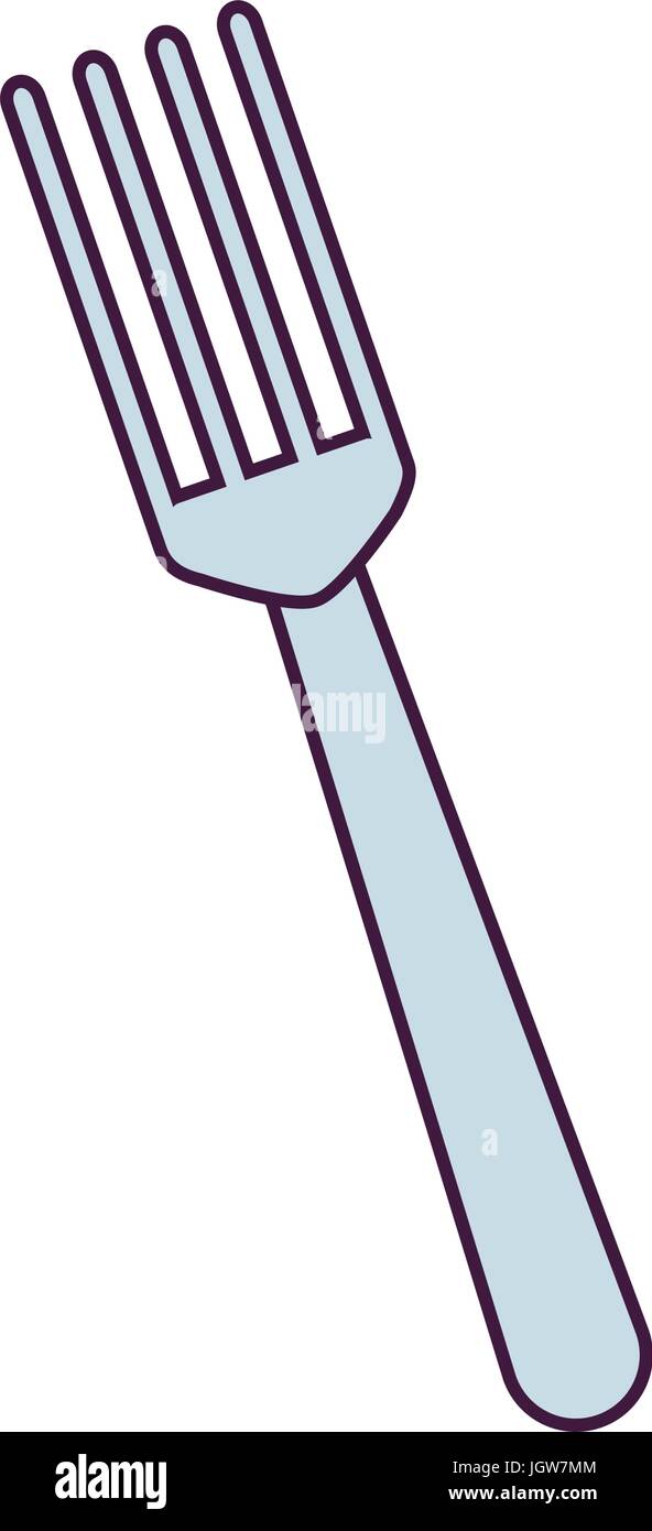 fork icon over white background vector illustration Stock Vector Image ...