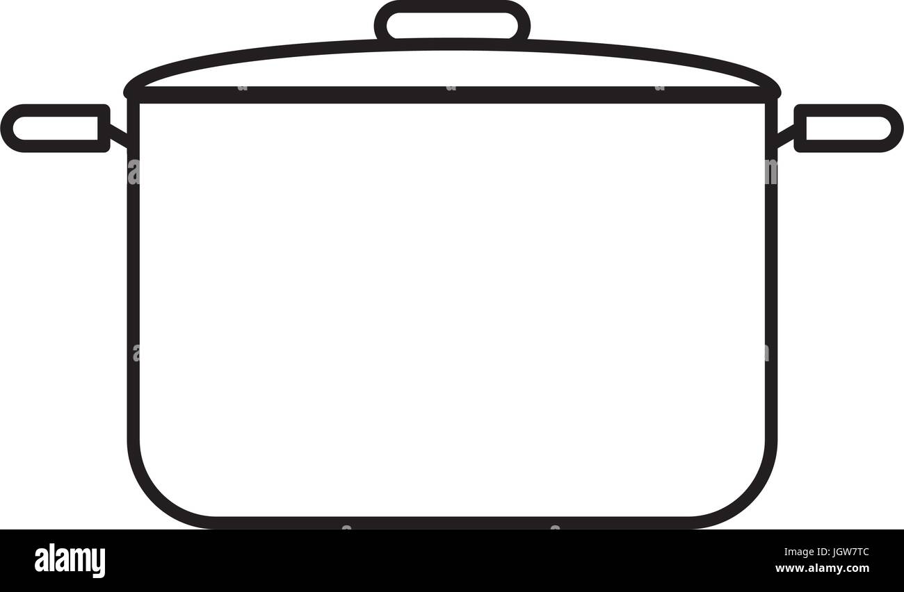 cooking pot icon over white background vector illustration Stock Vector ...