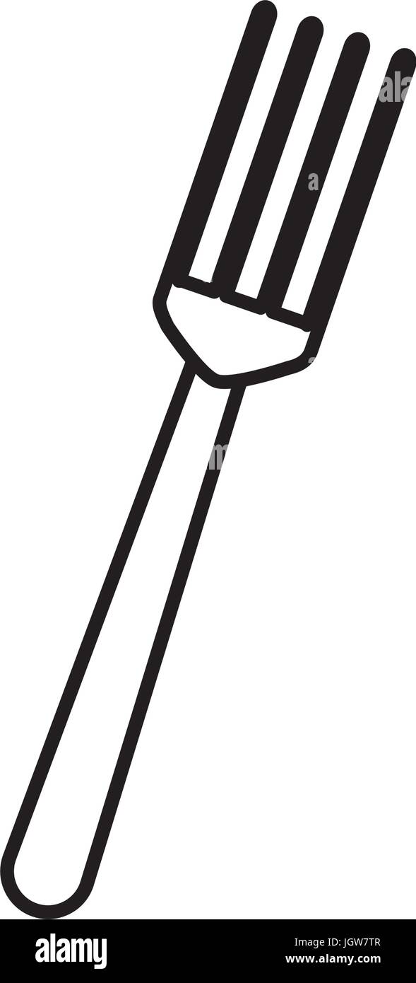 fork icon over white background vector illustration Stock Vector Image ...