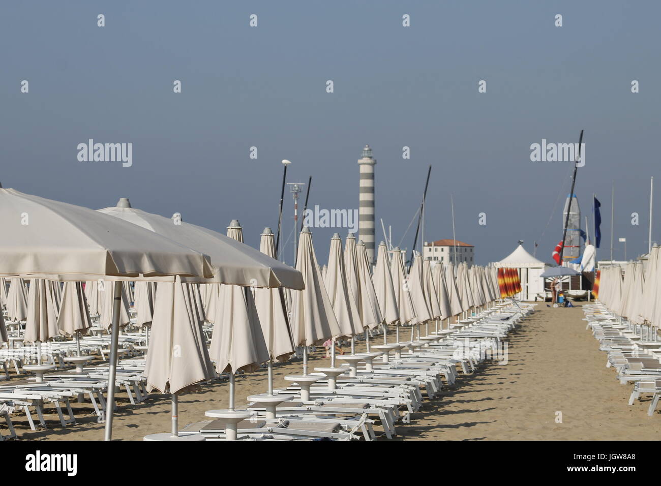 Jesolo beach on the Adriatic sea in Italy Stock Photo - Alamy