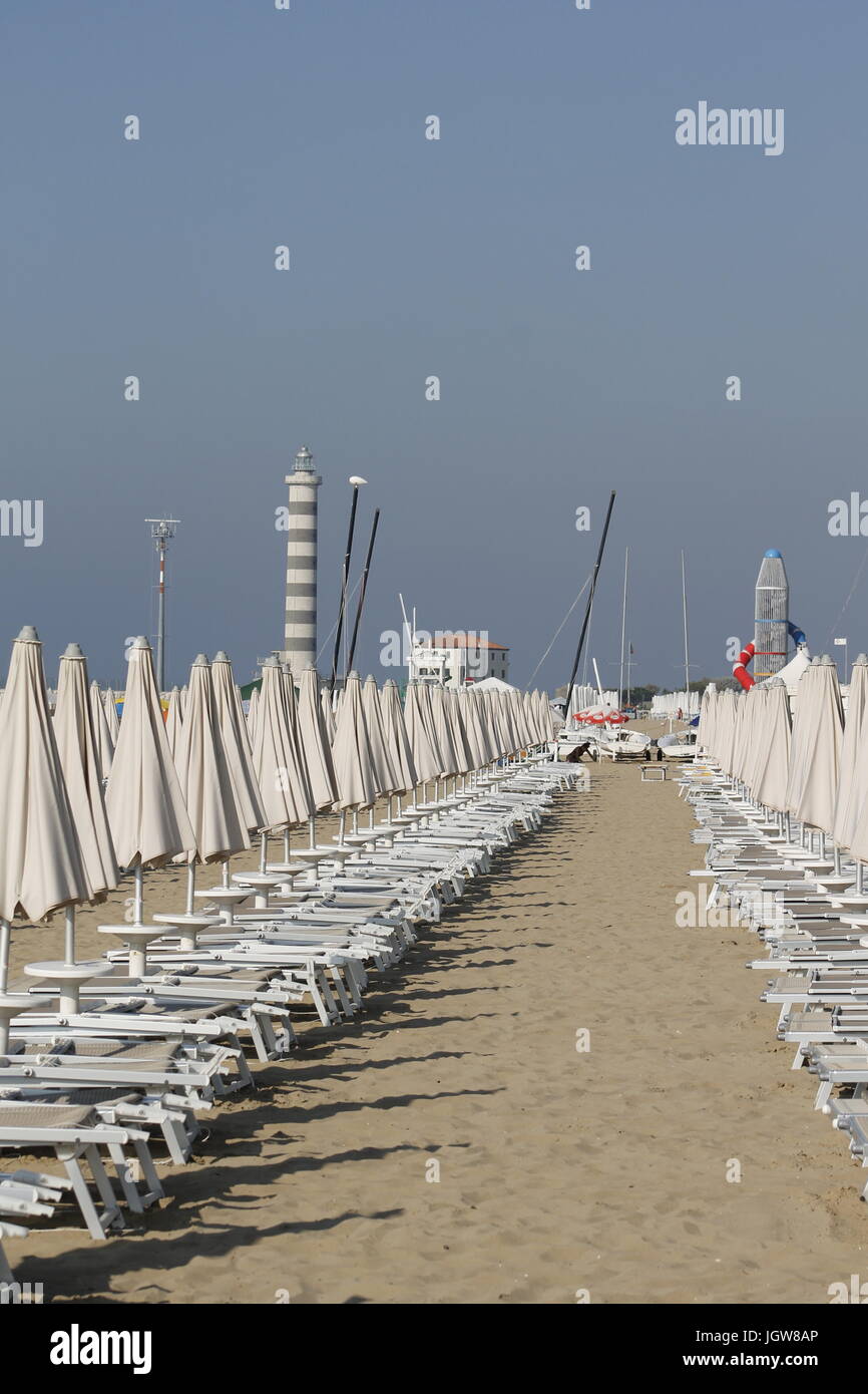 Jesolo beach on the Adriatic sea in Italy Stock Photo - Alamy